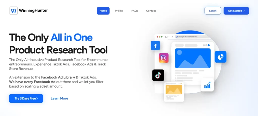 WinningHunter Review 2025: alles-in-één spionagetool voor Ecom-advertenties