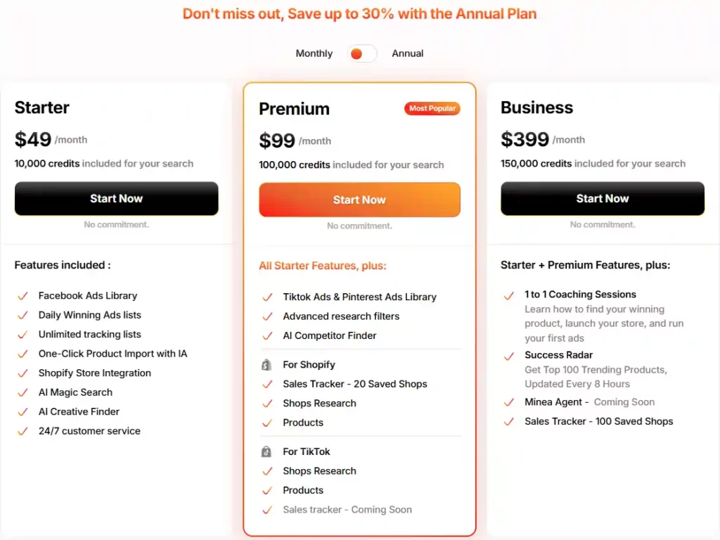 Minea für Agenturen: Schnelles Anzeigen-Tracking der Konkurrenz in den sozialen Medien